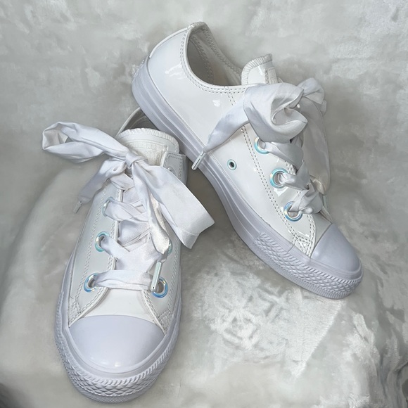 Converse | Shoes | Converse Rubberleather Sneakers With Ribbon Laces ...